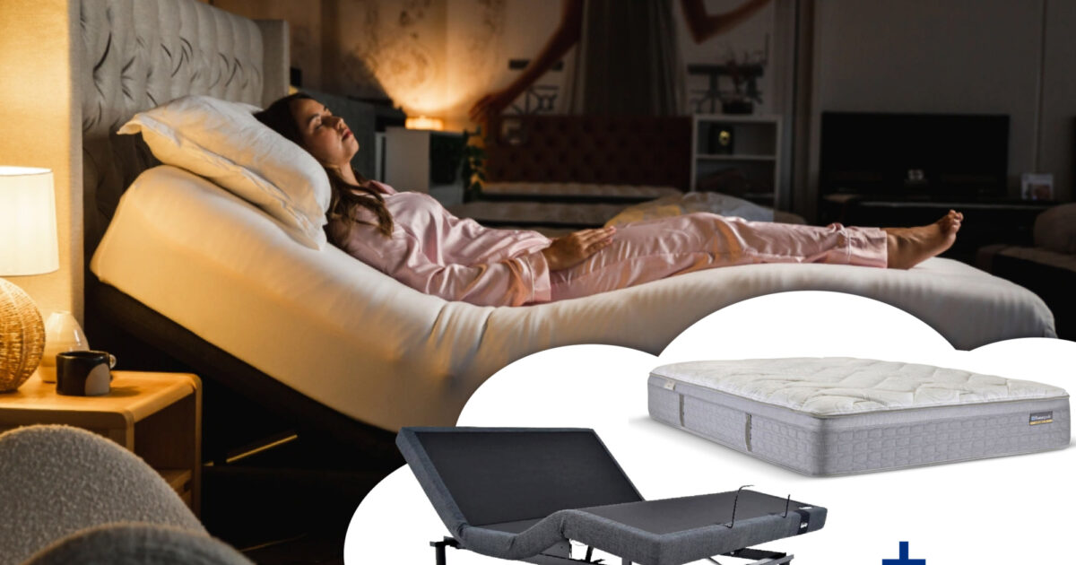 Bedpost - Zero-G Aspire Base & Nightingale Medium Mattress Combo by Sealy